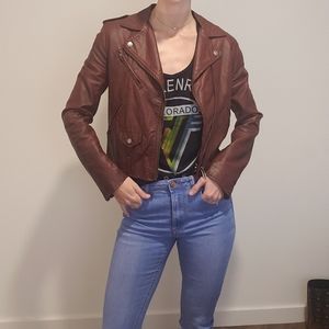 Divided | Jackets & Coats | Rust Red Leather Jacket | Poshmark